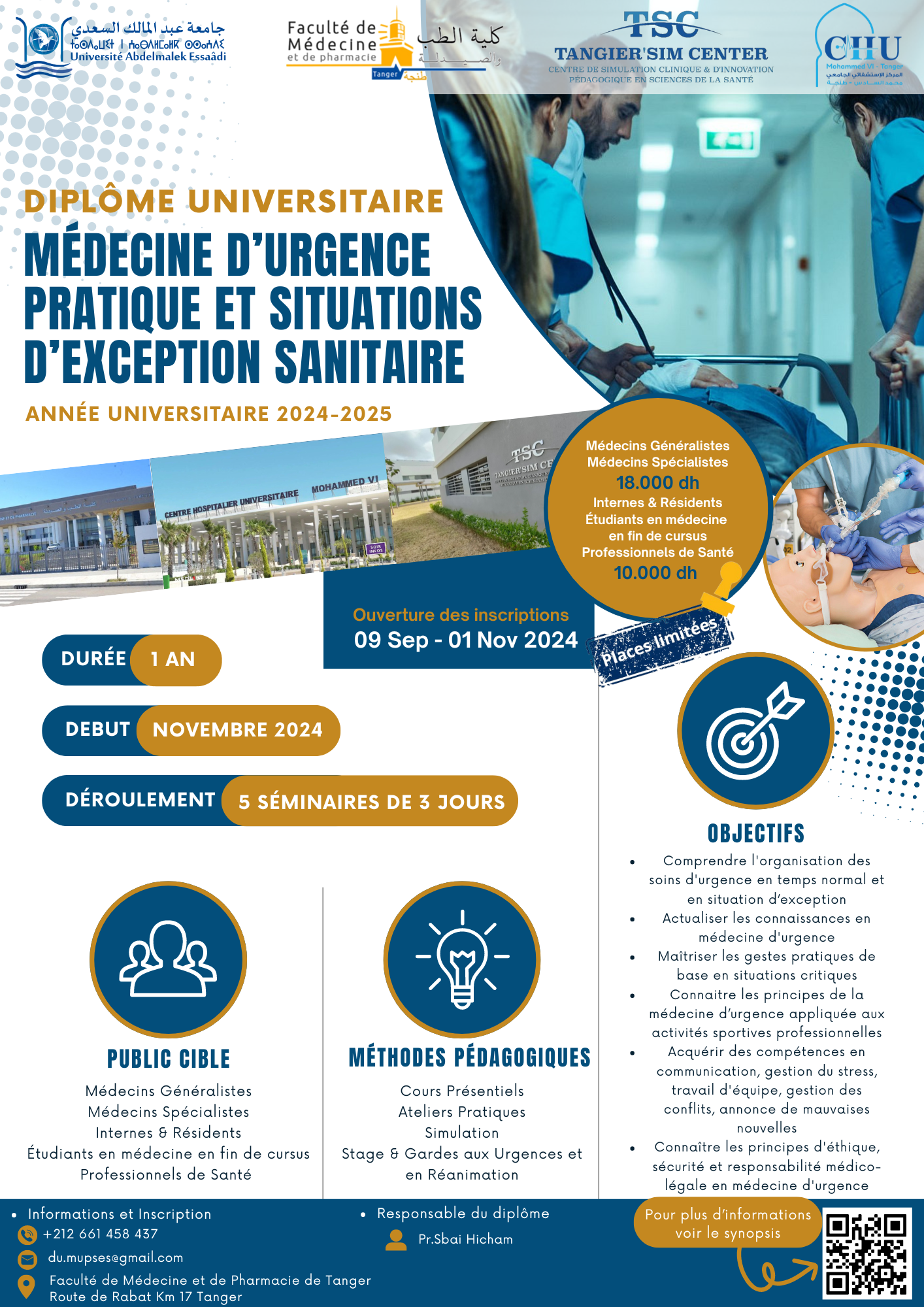 Diplôme Universitaire Médecine d’Urgence Pratique et Situations d’Exception Sanitaire